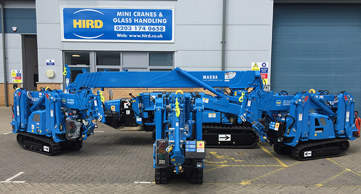 Hird expands mini crane and glass lifting fleets | Hird